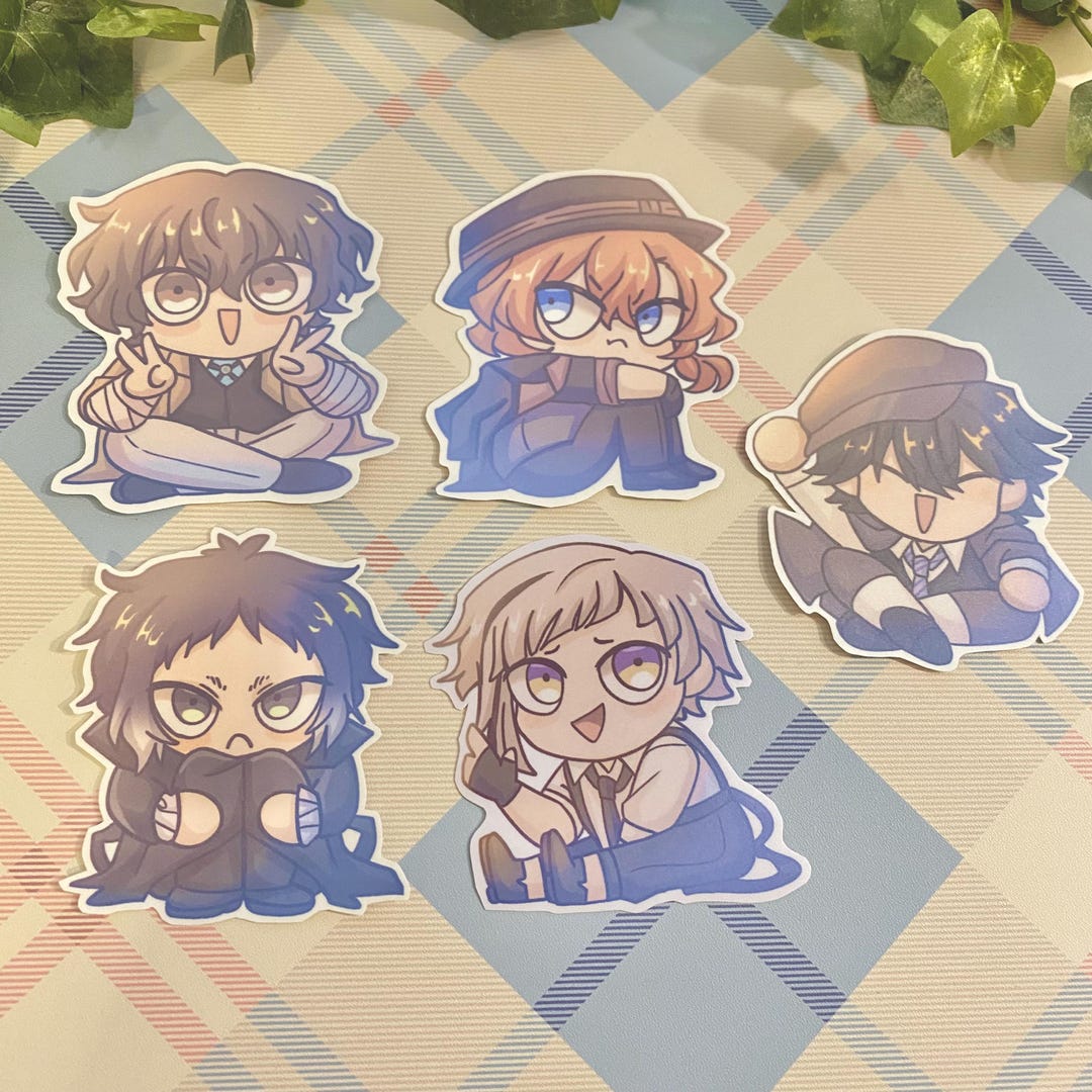 BSD Literature Dogs Matte & Holographic Stickers - Etsy