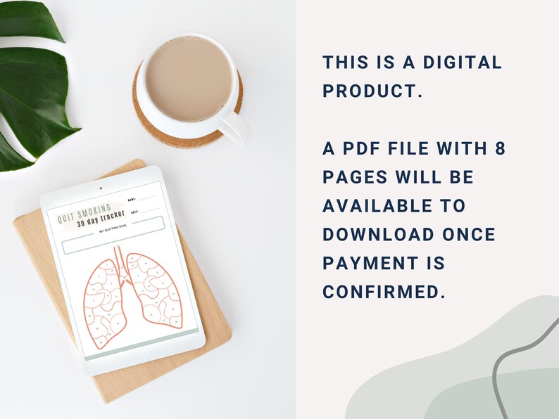 Quit Smoking or Vaping Tracker and Guide Digital Worksheets What to ...