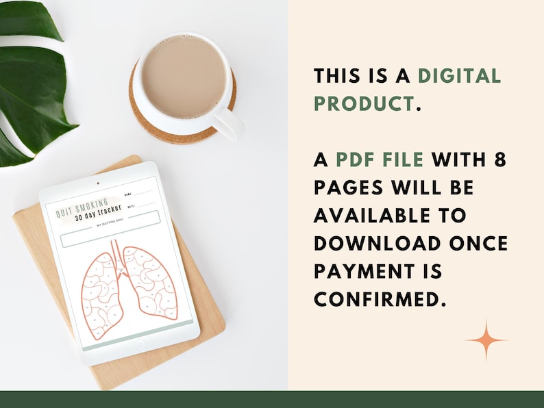Quit Smoking/vaping Tracker: Digital Worksheets & Guide (digital ...