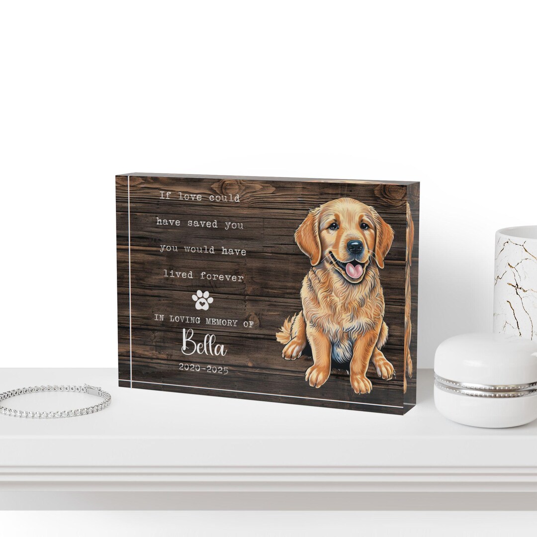 Personalized Pet Memorial Plaque, Dog Memorial Sign With Custom Name ...