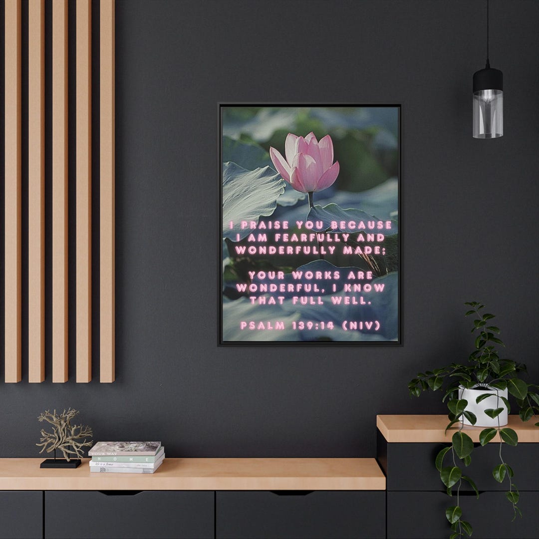 Inspirational Psalm 13914 Wall Art, Religious Motivational Christian ...