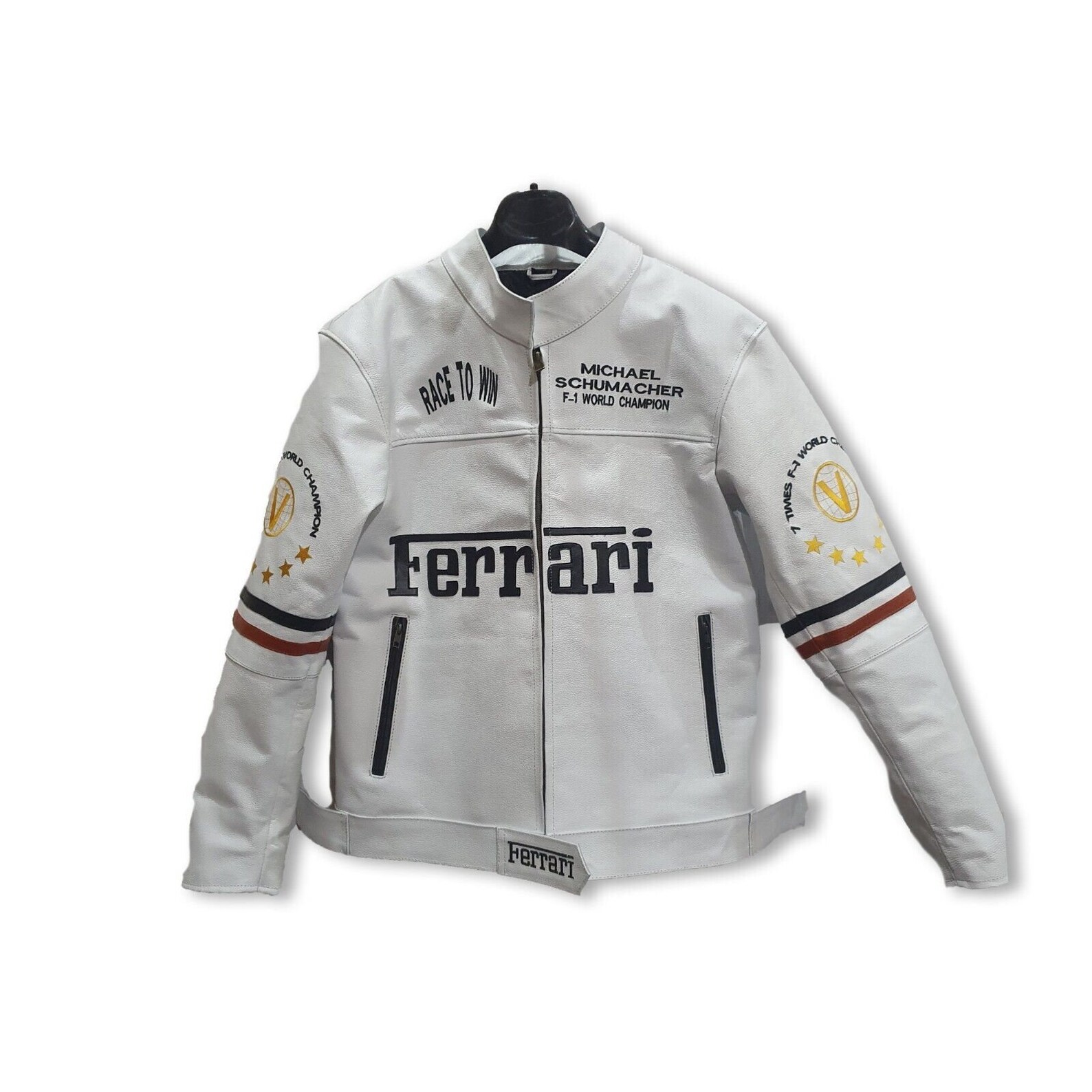 Men's Rare Ferrari F1 Racing Genuine White Leather Jacket - Etsy