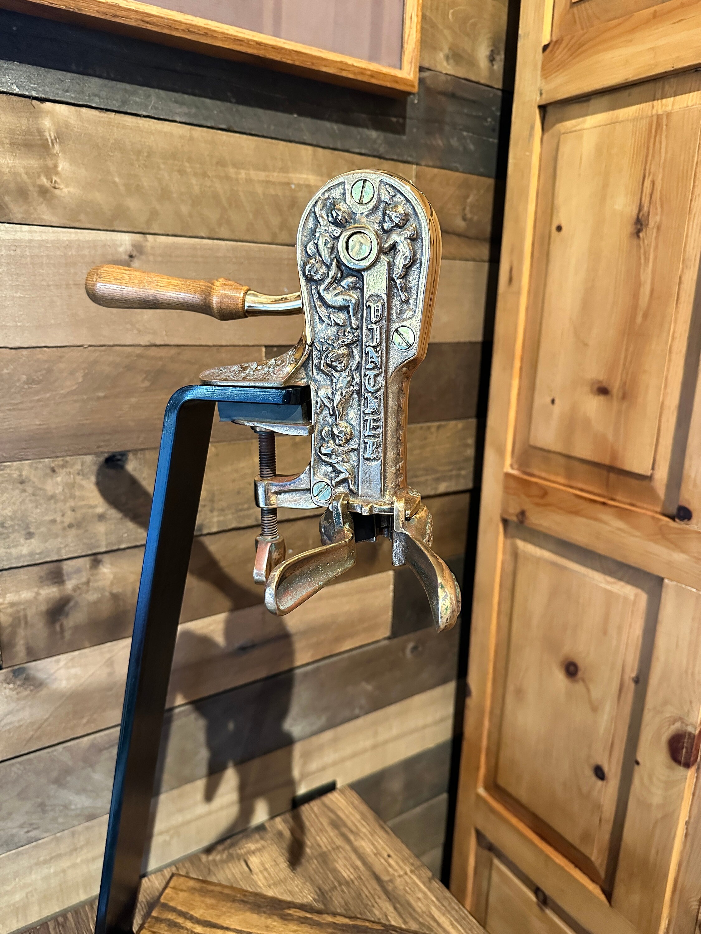 Antique Brass Wine Vintner With Stand. Bartop Wine Bottle Opener 24 - Etsy