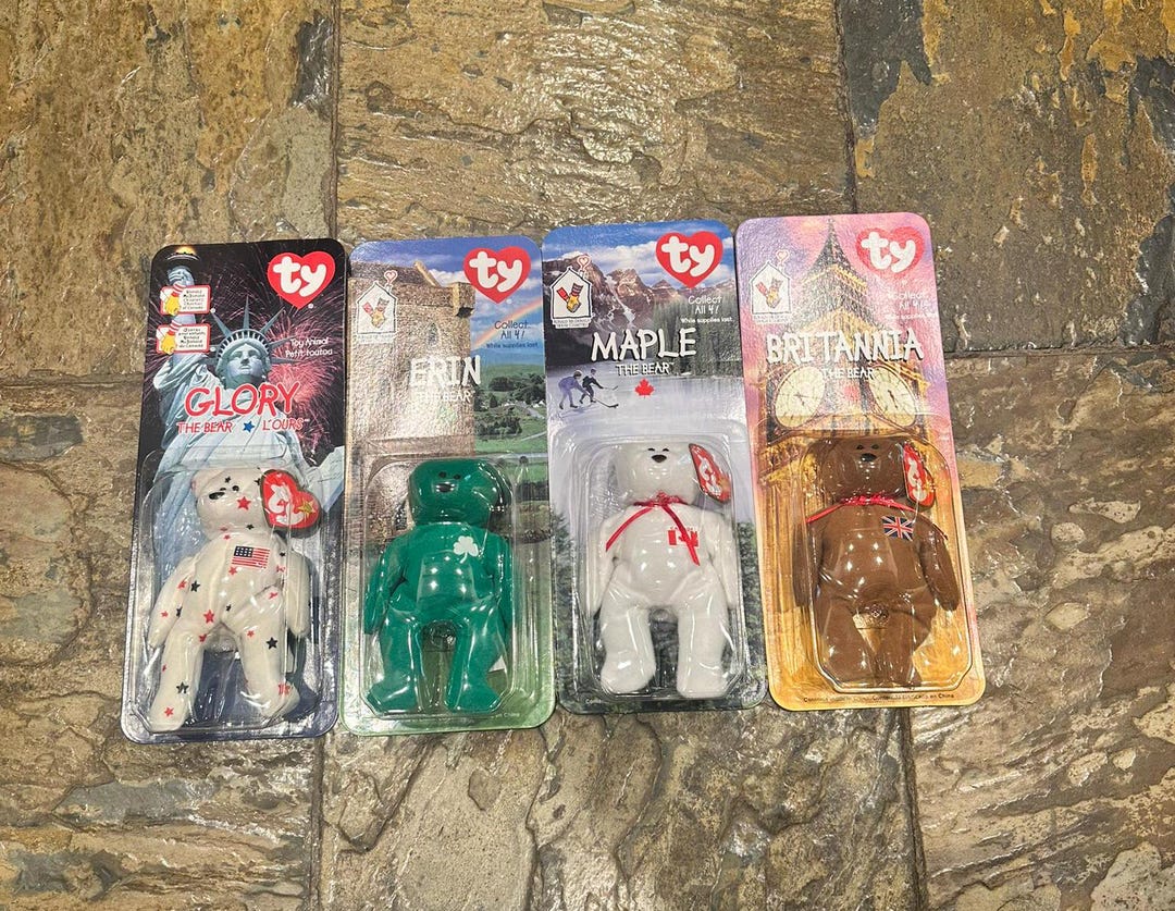Rare 1999 Macdonald's Beanie Babies Set, Vintage Toys 4 Sealed in Box ...