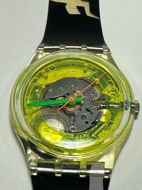 1991 Swatch Watch Gk133 Techno Sphere - Gem