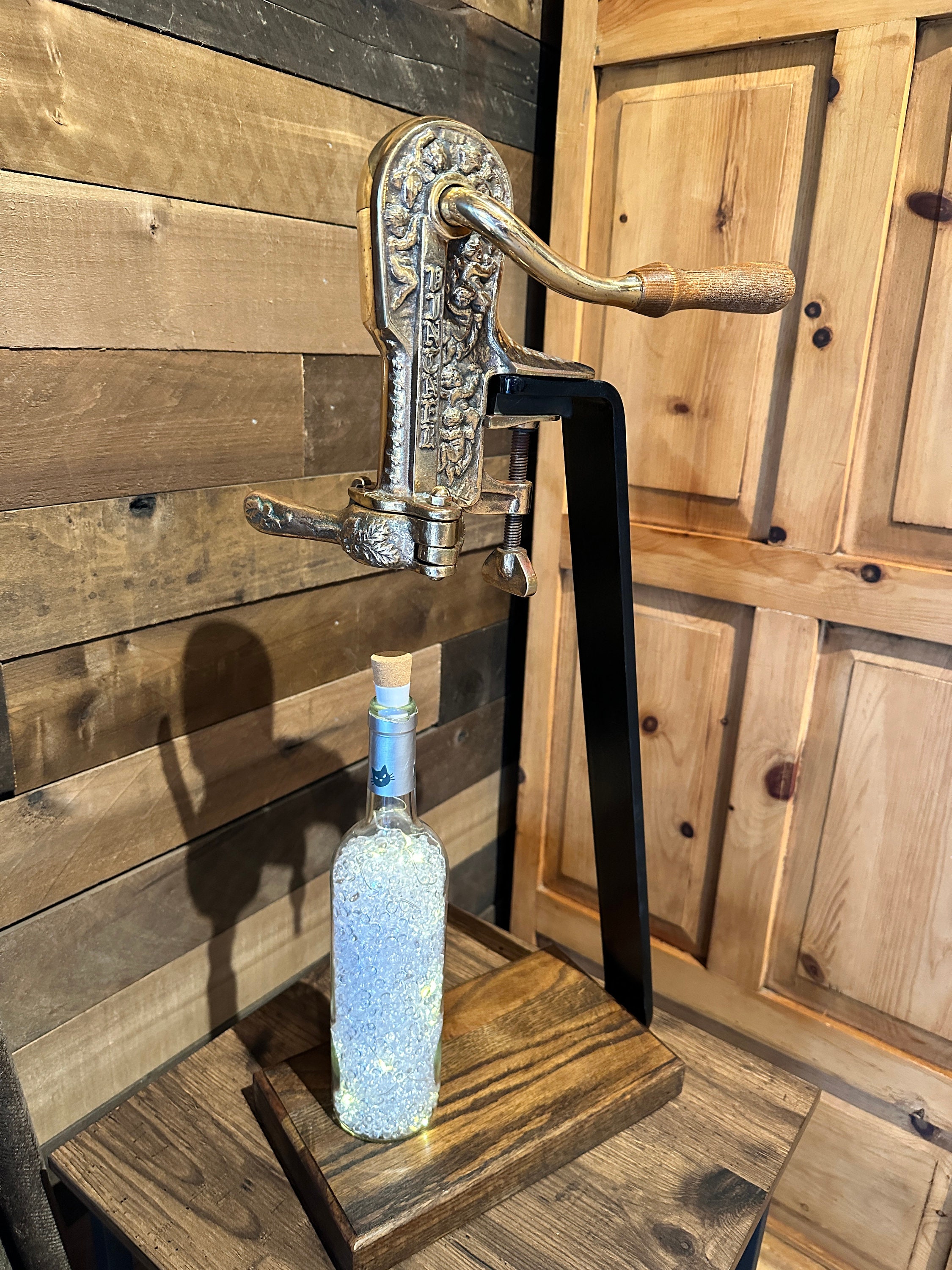 Antique Brass Wine Vintner With Stand. Bartop Wine Bottle Opener 24 - Etsy