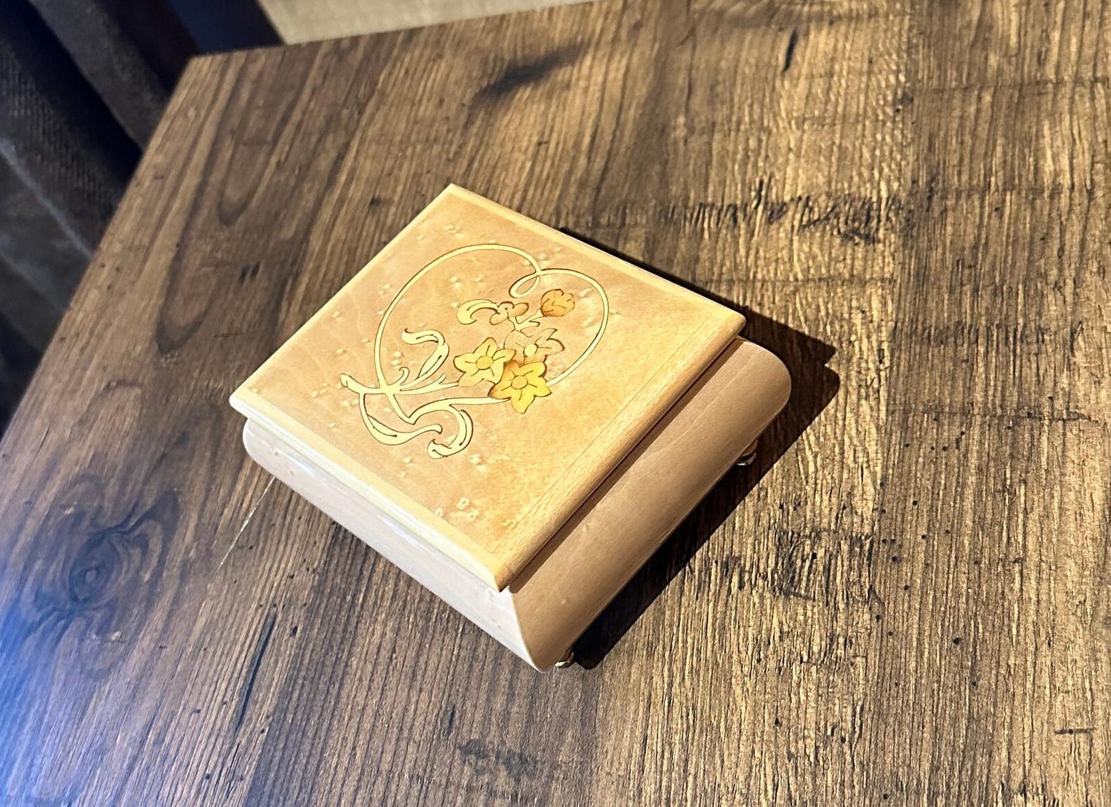 Vintage Lacquered Italian Music Box and Jewelry Ring Box Made in Italy ...