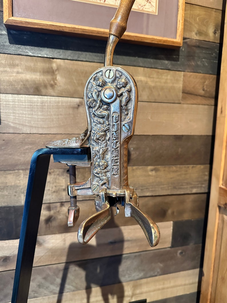 Antique Brass Wine Vintner With Stand. Bartop Wine Bottle Opener 24 - Etsy