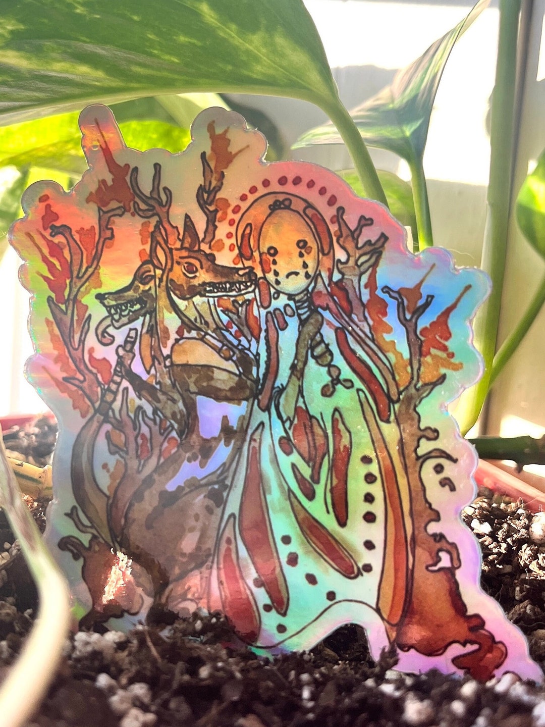 Beware of the Two-faced Jackal Sticker - Etsy