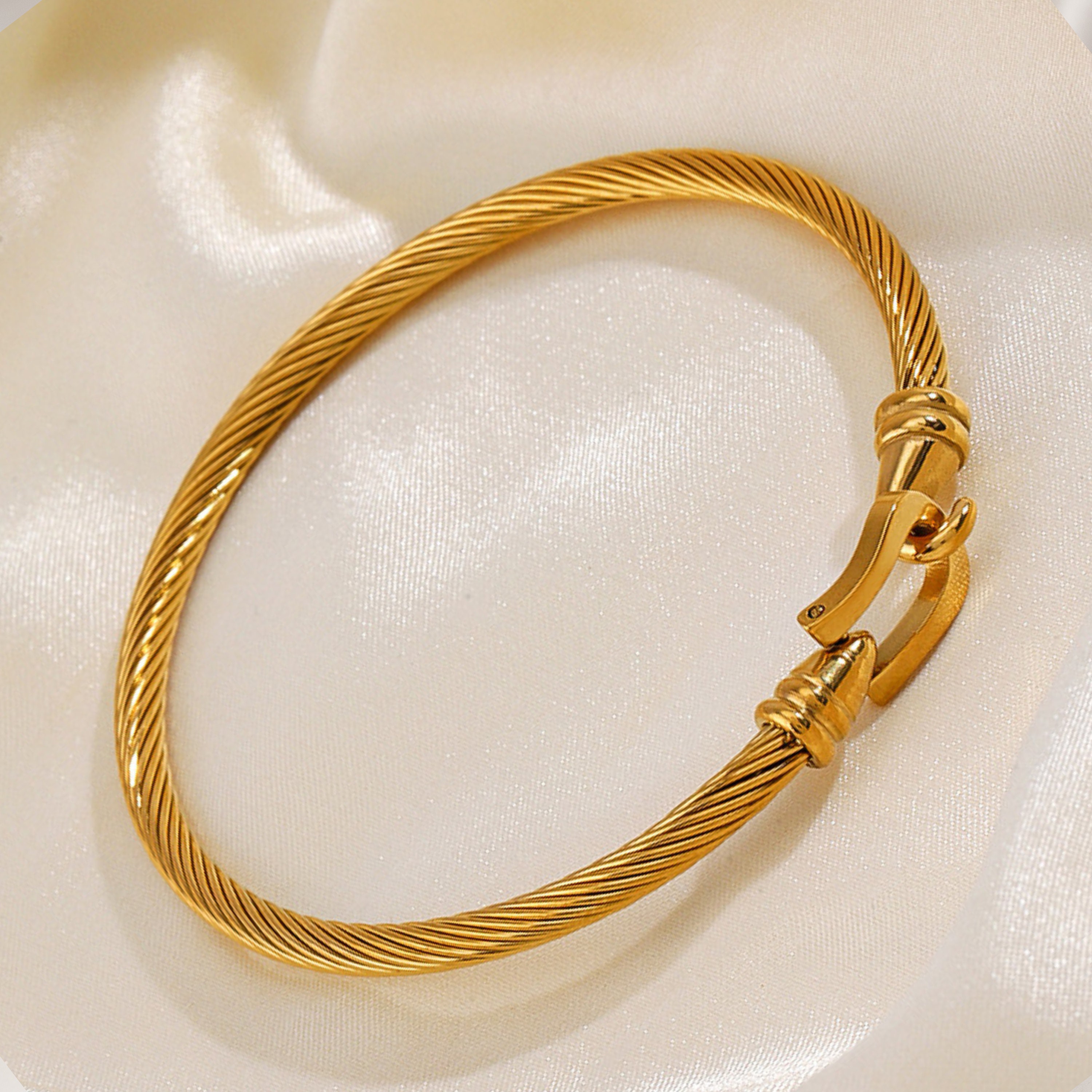 Cable Bracelet, Gold Cable Bracelet, Silver Cable Bracelet, Cable ...