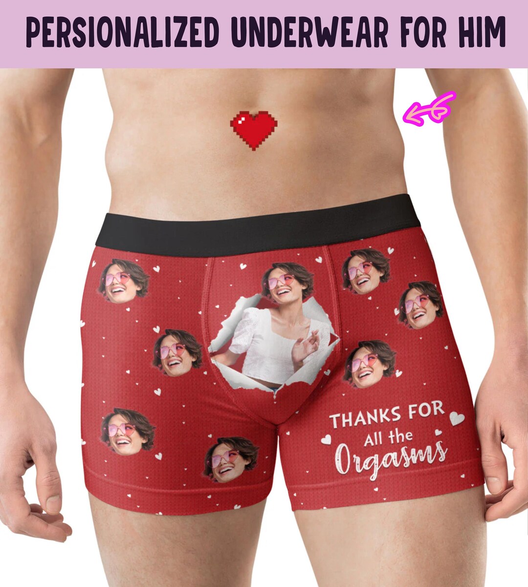 Personalized Photo Boxers for Husband, Thanks for All Boxer, Custom ...