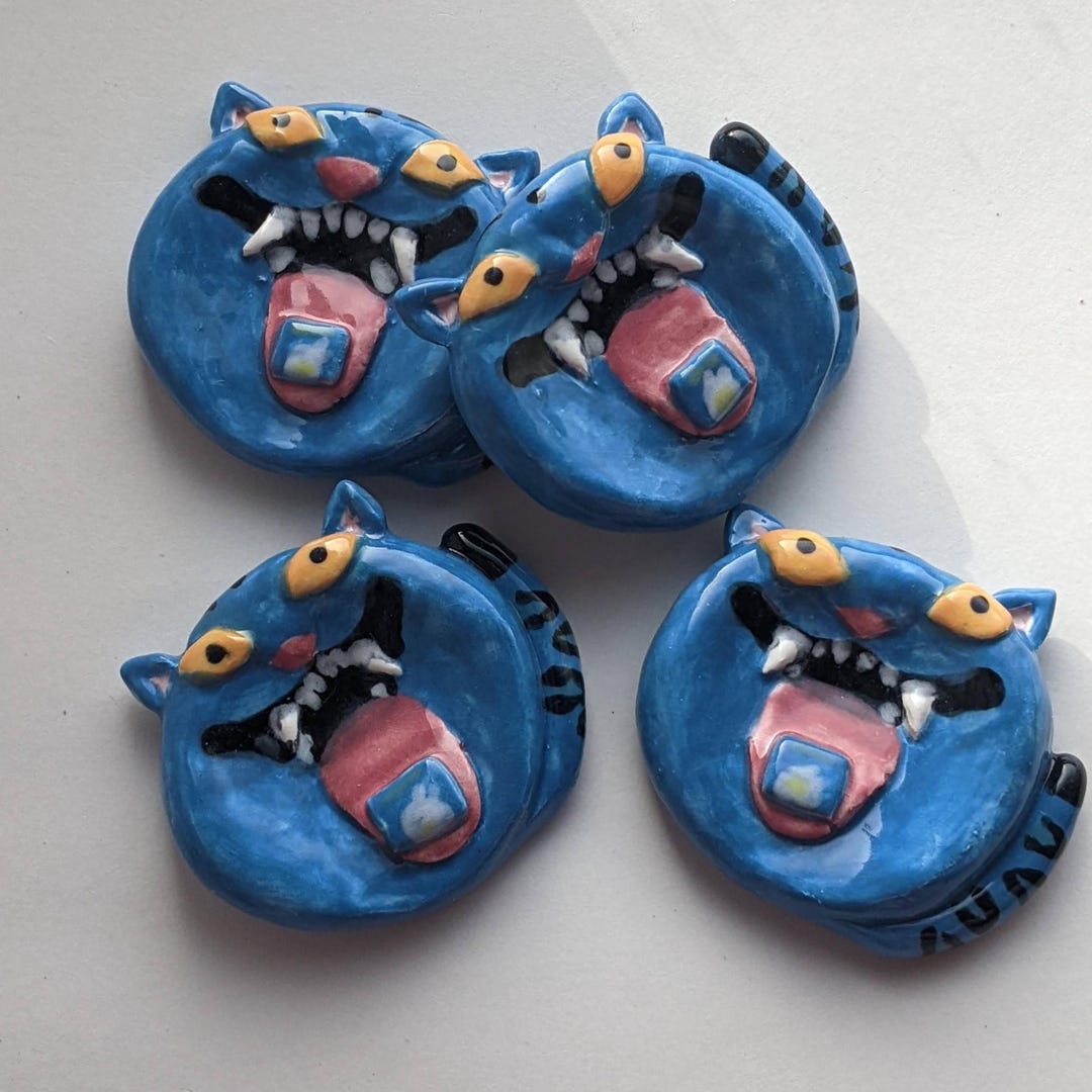 Ceramic Derpy Worry Stone, Handmade Kpop Demon Hunters Merch, ADHD Anti ...