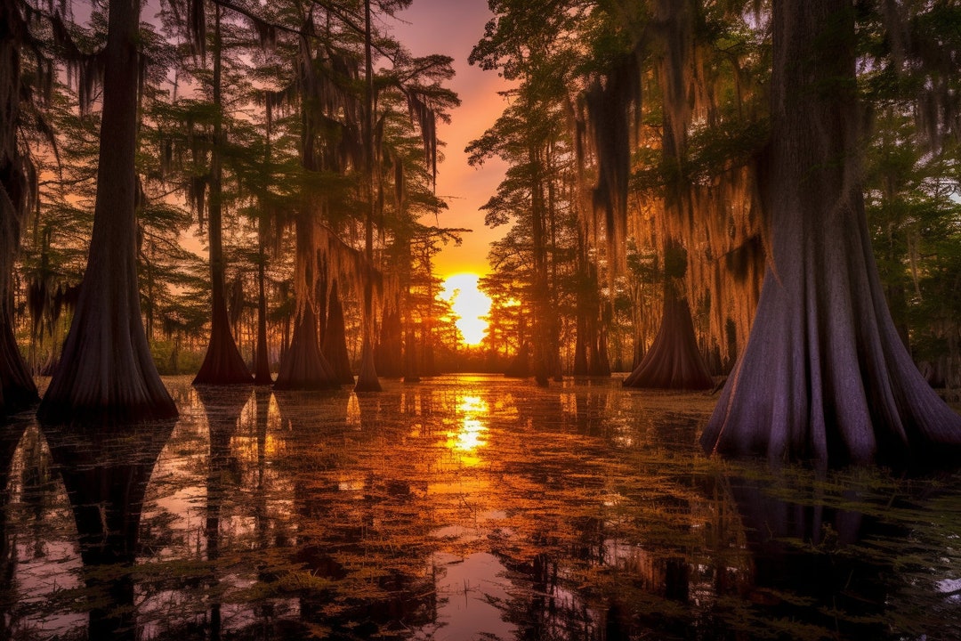Atchafalaya Basin at Sunset - Etsy