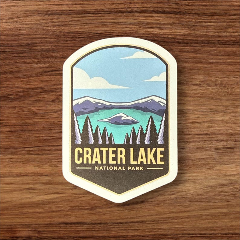 Crater Lake National Park Vinyl Sticker - Etsy