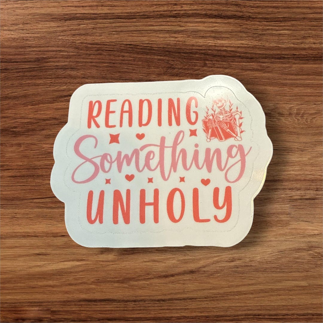Reading Something Unholy Vinyl Sticker - Etsy