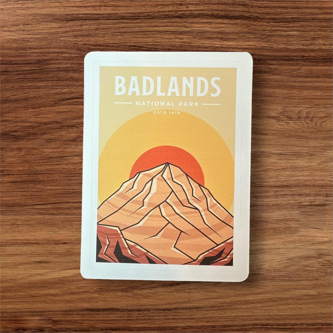 Badlands National Park Vinyl Sticker - Etsy