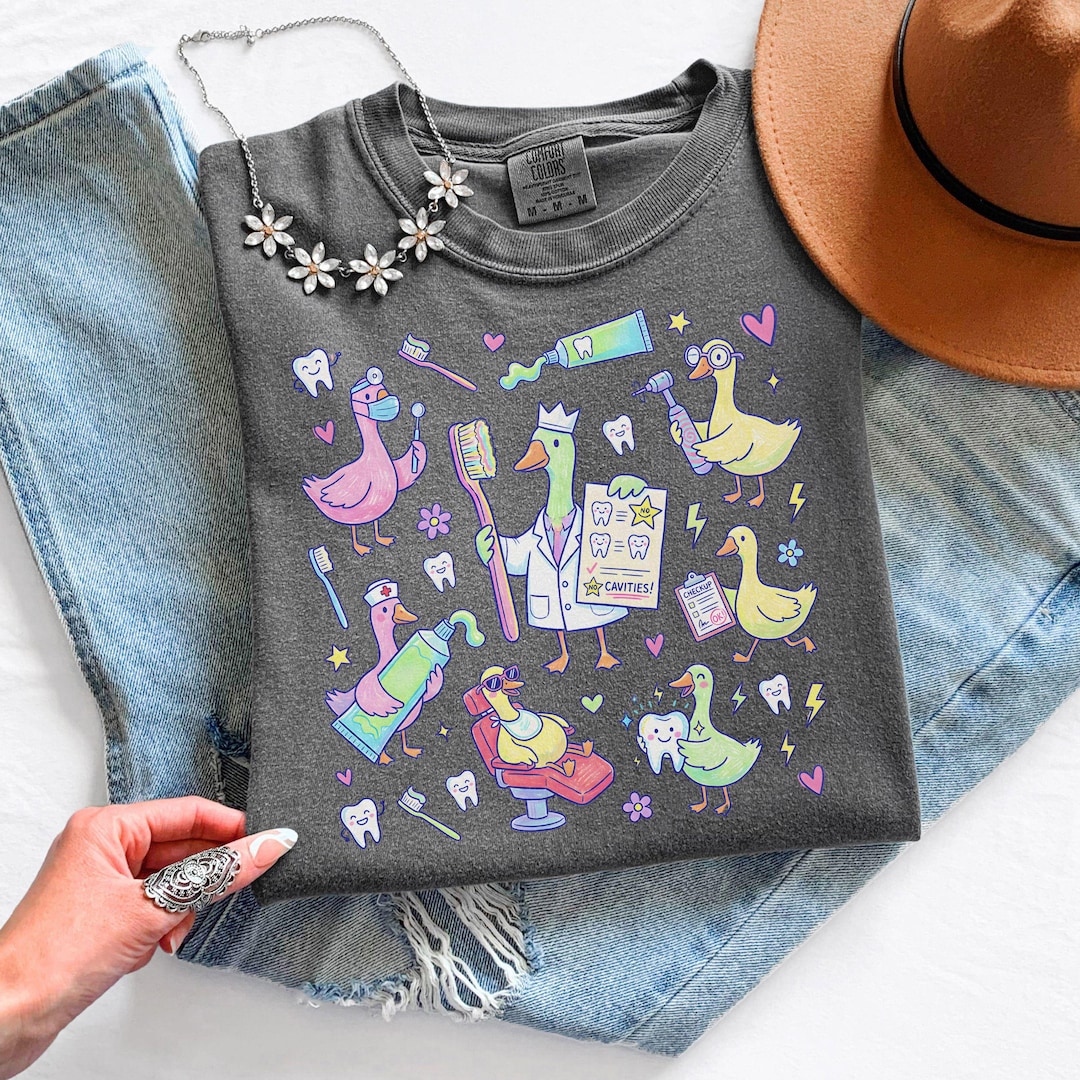 Dental Shirt Comfort Colors®, Funny Goose Tshirt Gift for Dentist - Etsy