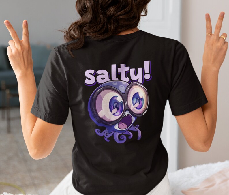 Salty Octopus Pocket T-shirt With Back Print, Funny Summer Beach Shirt ...
