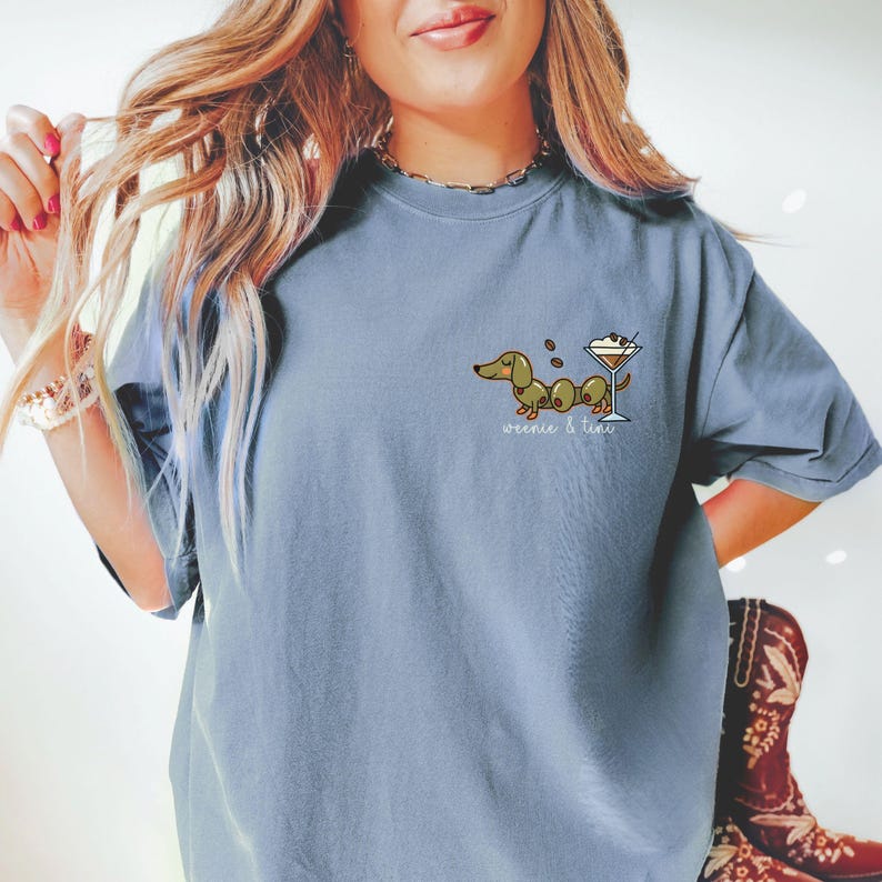 Dachshund Espresso Martini Shirt, Funny Wiener Dog Cocktail Tshirt ...