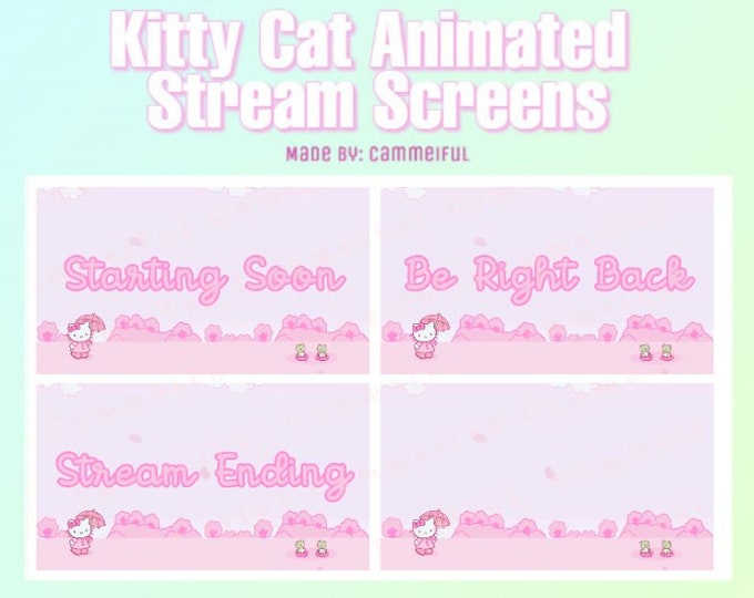 Kitty Cat Animated Stream Screens - Etsy