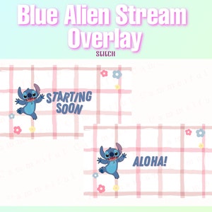 Blue Alien Stream Overlay Set - Etsy