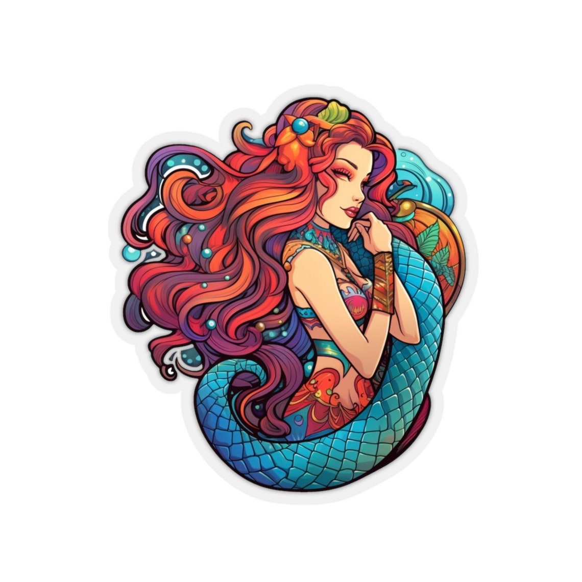 Cool, Colorful, Cute Mermaid - Etsy