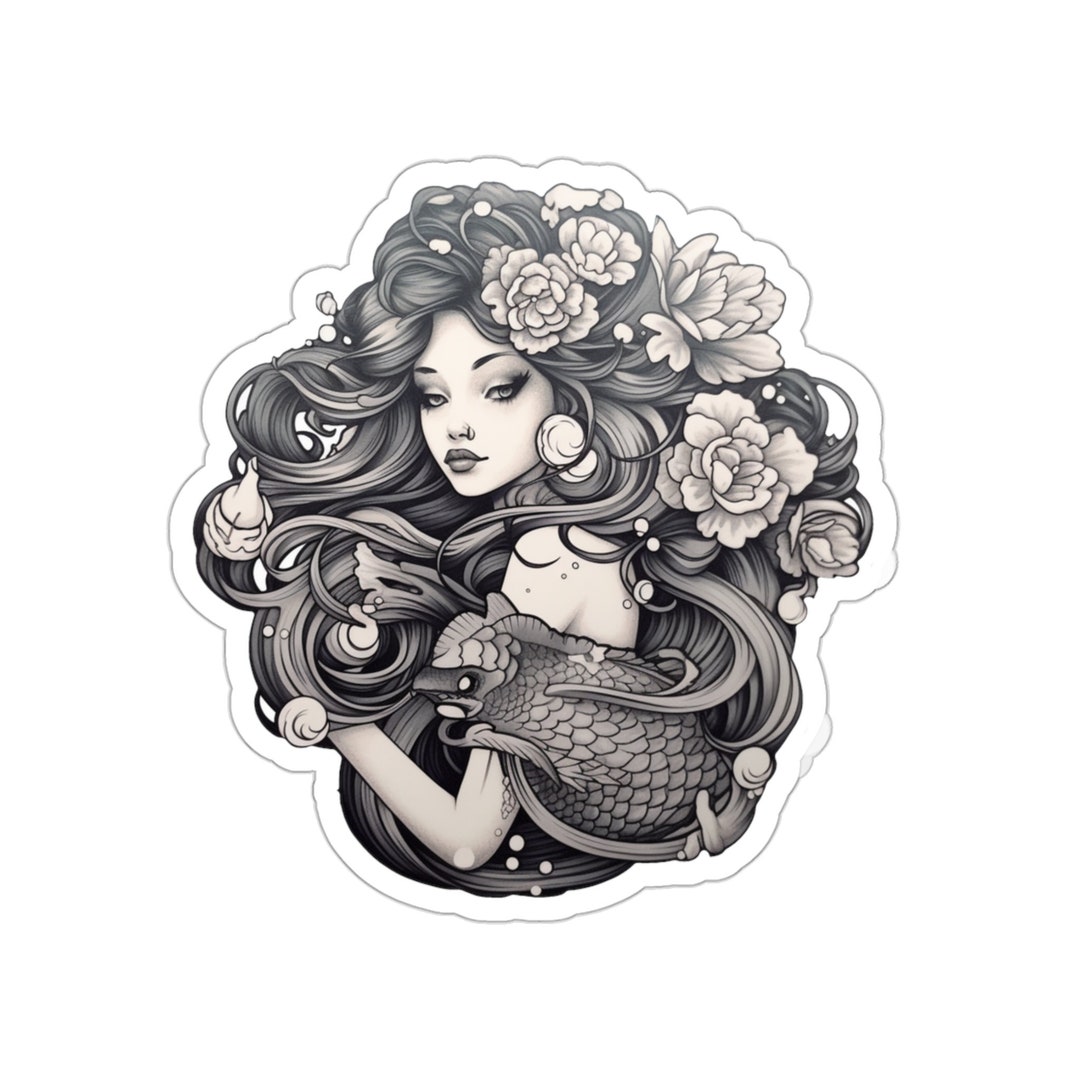Cute, Cool, Mermaid Sticker - Etsy