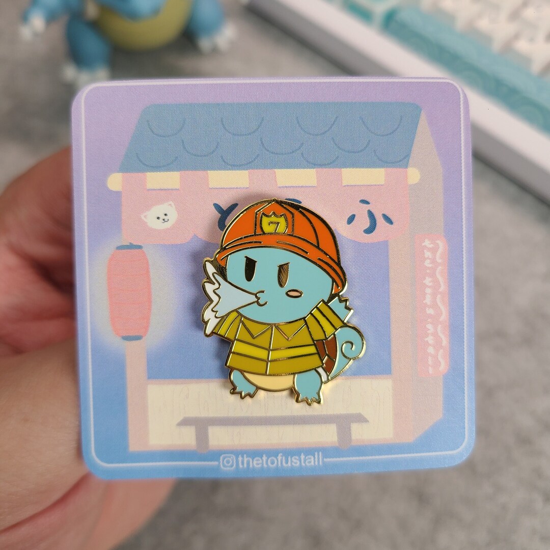 Firefighter Squirtle Enamel Pin - Etsy