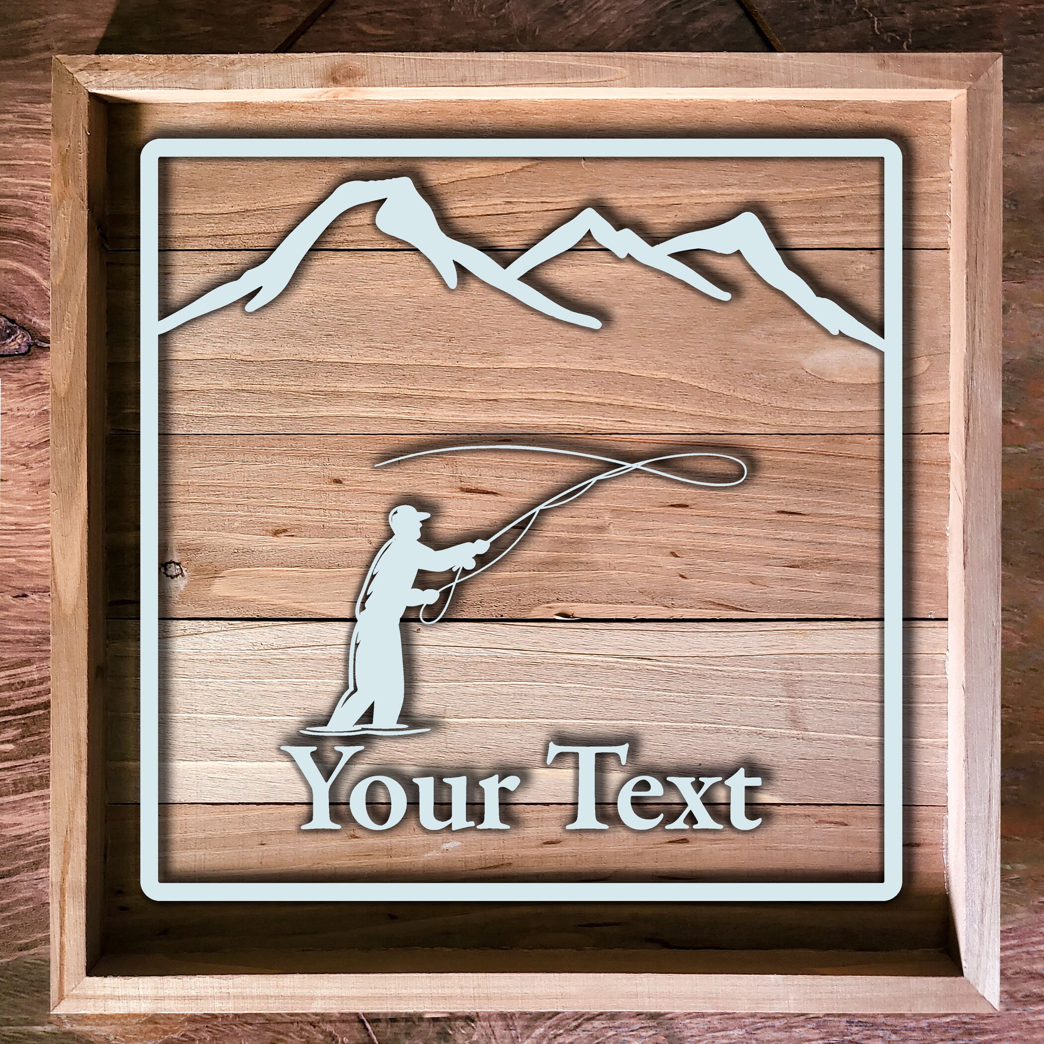 Personalized Wood Fly Fishing Recreation Signs | Cabin Lodge Décor ...