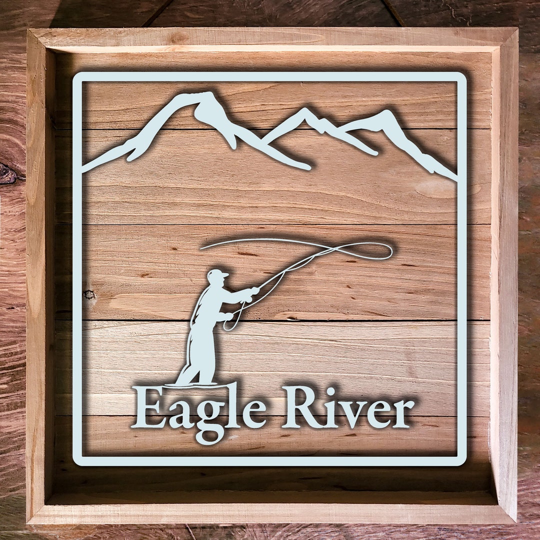 Personalized Wood Fly Fishing Recreation Signs | Cabin Lodge Décor ...