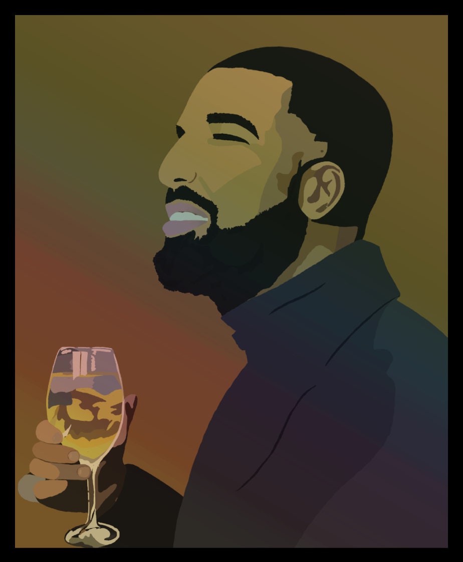 Holographic Champagne Papi Sticker - Etsy
