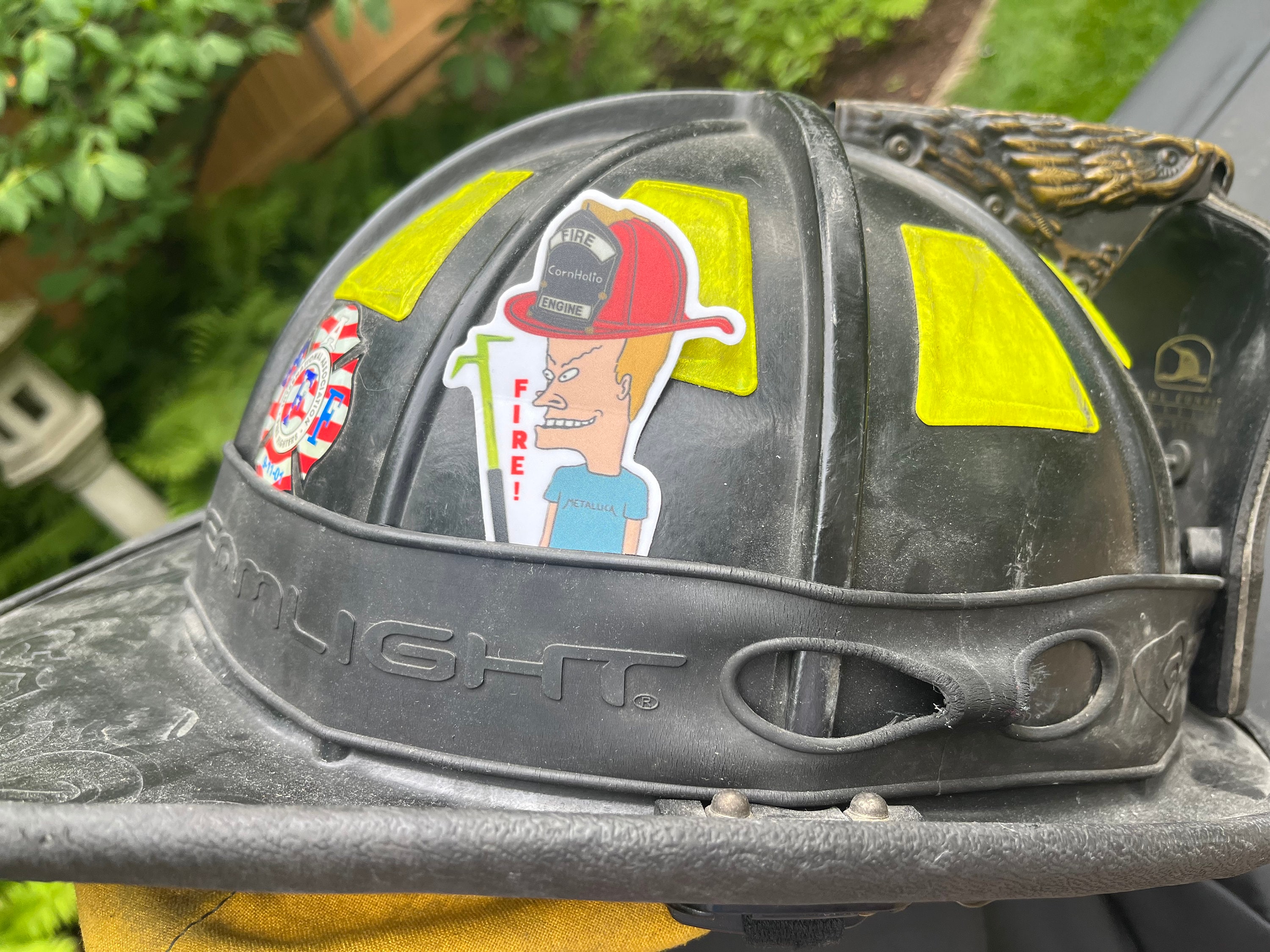 Firefighter Beavis Sticker. the Great Cornholio. Firefighter Sticker ...