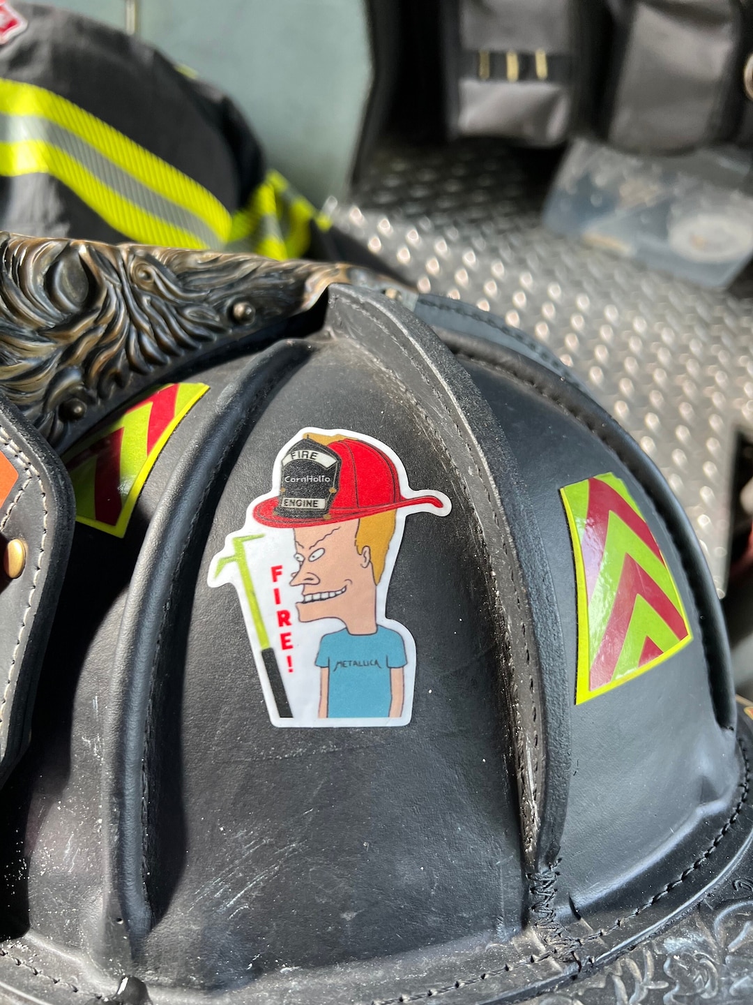Firefighter Beavis Sticker. the Great Cornholio. Firefighter Sticker ...