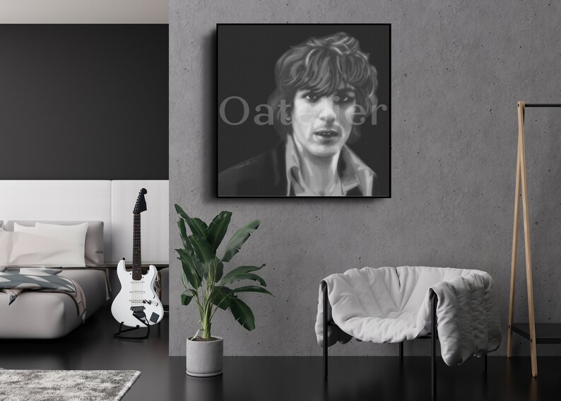 Syd Barrett Portrait Drawing Digital Art Perfect Printable Gift for ...