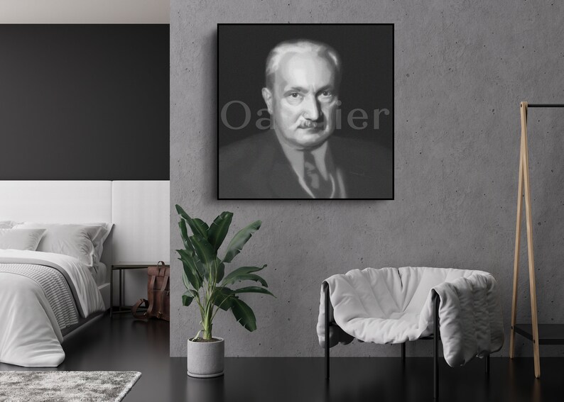 Martin Heidegger Portrait Drawing Digital Art Perfect Gift for ...