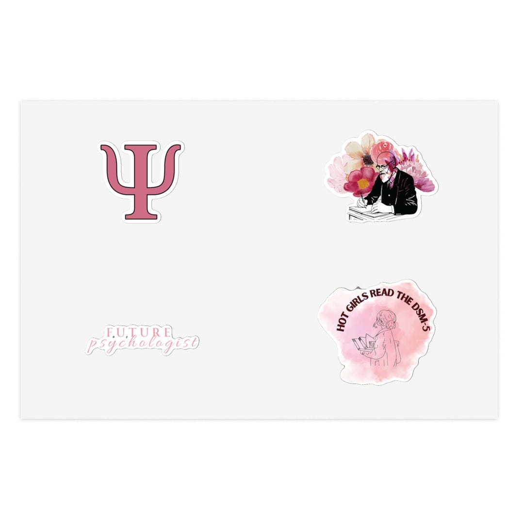 Pink Psychology Stickers, Sheet Bundle, 5pcs - Etsy