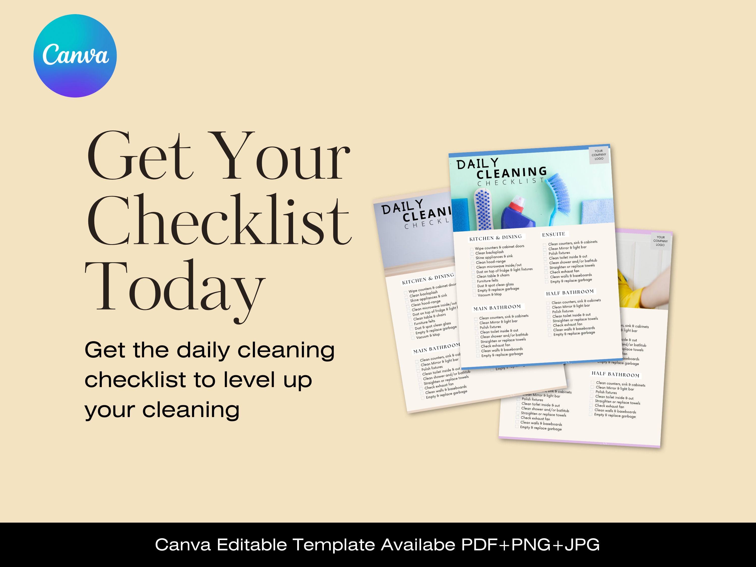 Cleaning Printable Checklist Spring Cleaning Goodnotes Planner Digital ...