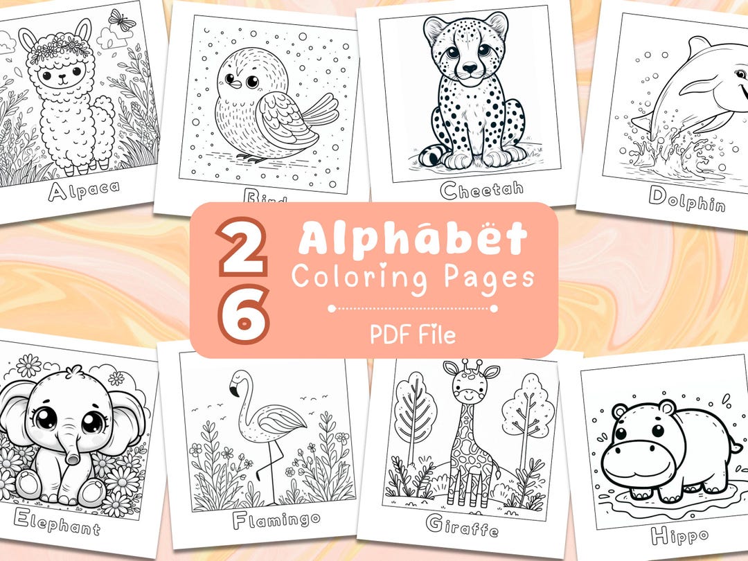 26 Alphabet Animal Coloring Pages for Kids | Alphabet Coloring Pages ...