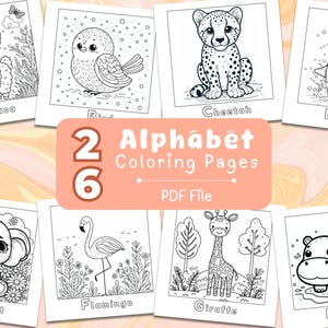 26 Alphabet Animal Coloring Pages for Kids | Alphabet Coloring Pages ...