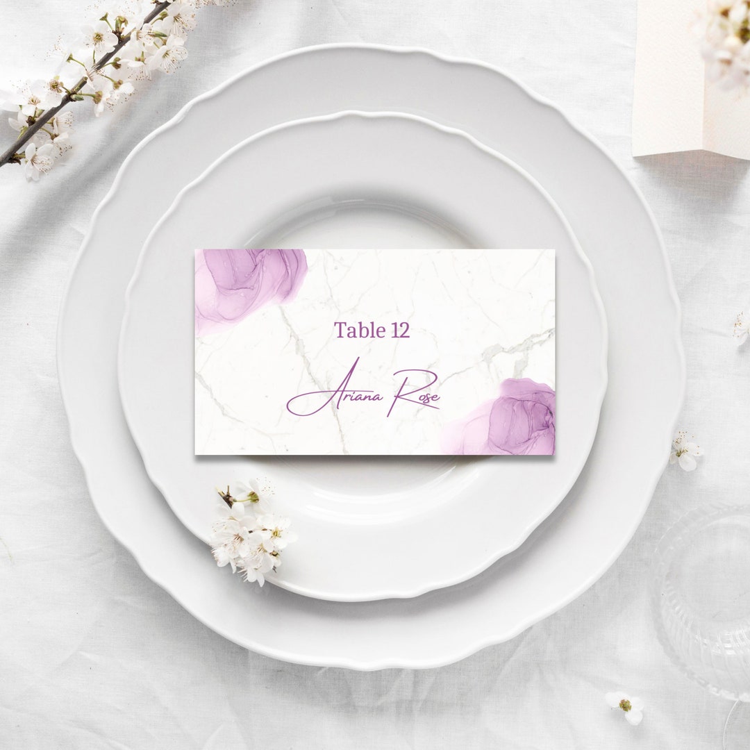 Wedding Place Card Template | Place Card Template | Flat & Tent Place ...