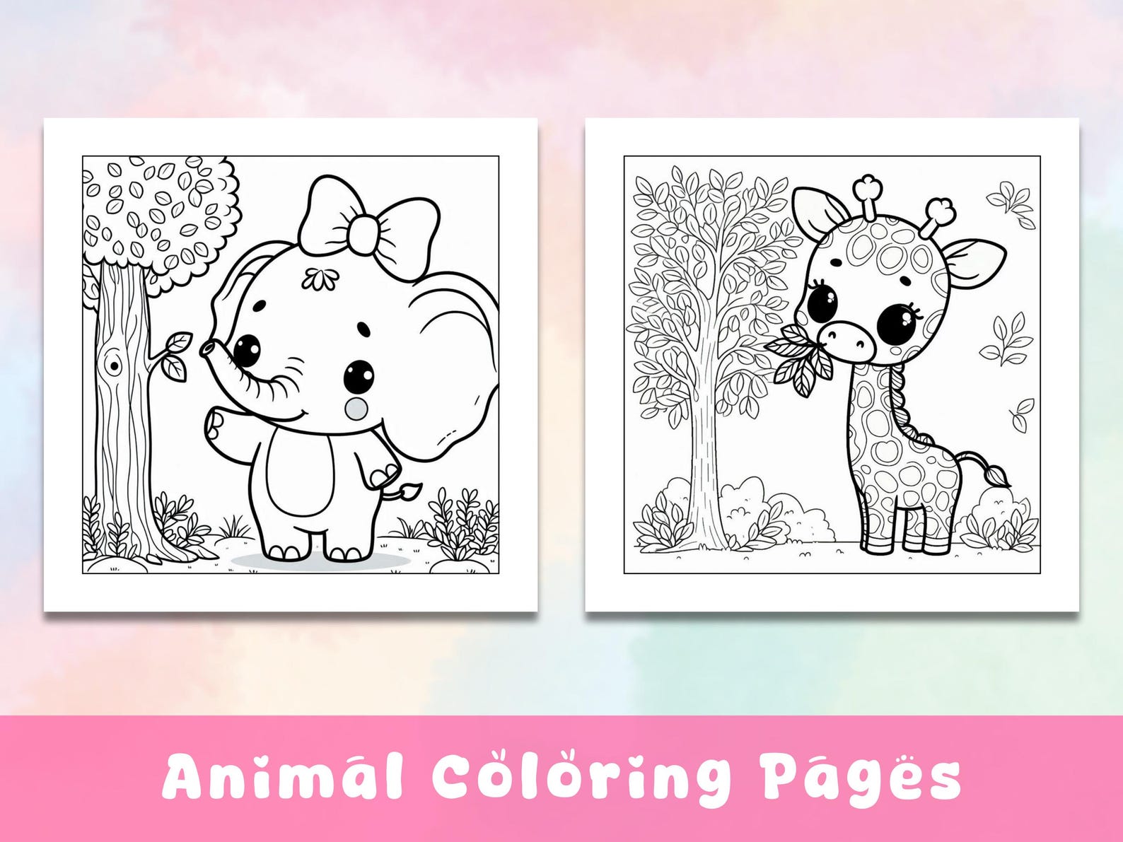 8 Animals Coloring Pages for Kids | Animals Coloring Pages | Kids ...