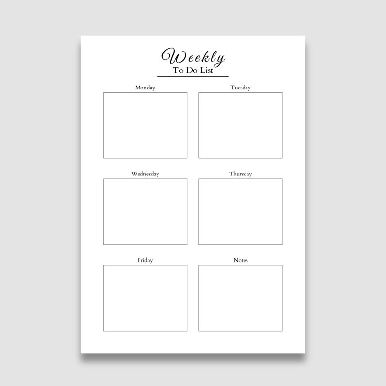 Weekly Planner Printable Weekly Organizer Weekly Planner Weekly ...