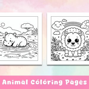 8 Animals Coloring Pages for Kids | Animals Coloring Pages | Kids ...