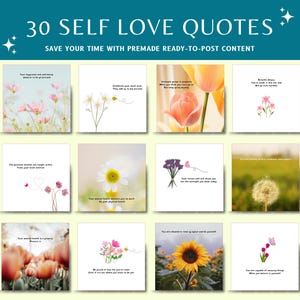 30 Self Love Instagram Post Canva Template |self Care Positive Social ...
