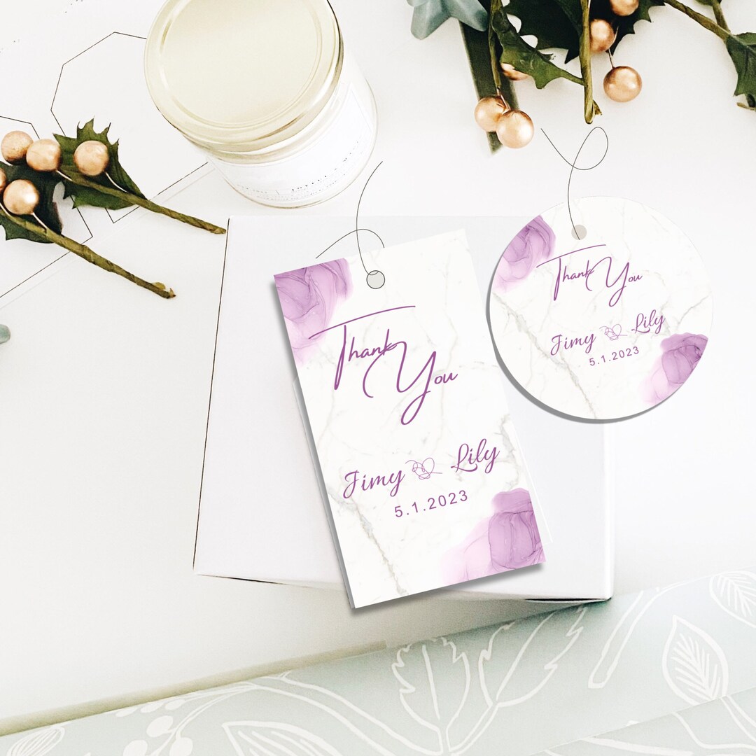 Thank You Tag Template | Thank You Label Tag | Wedding Thank You Tags ...