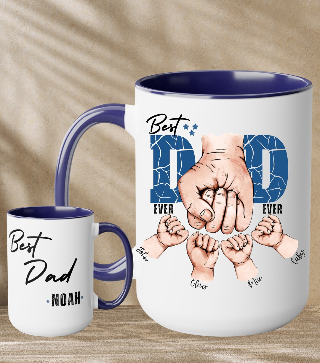 Custom Dad Mug From Son From Kids From Wife From Baby Girl Fathers Day ...