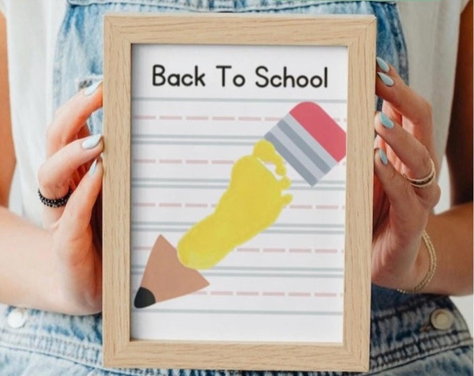 Back to School Footprint Art Printable | Back to School Craft for Kids ...