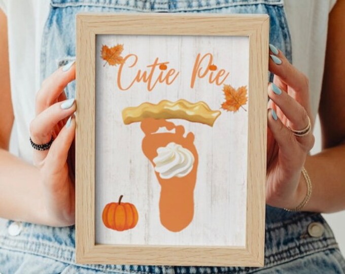 Thanksgiving Handprint Craft | Pumpkin Pie Footprint Keepsake | Fall ...