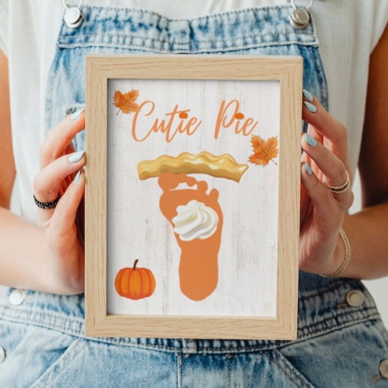 Thanksgiving Handprint Craft | Pumpkin Pie Footprint Keepsake | Fall ...