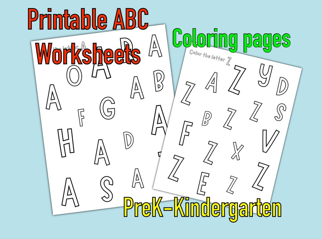 Kindergarten Alphabet Coloring Pages, ABC, Prek Learning, Kindergarten ...